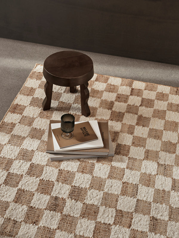 Ferm Living - Check Wool Jute Rug - Maven